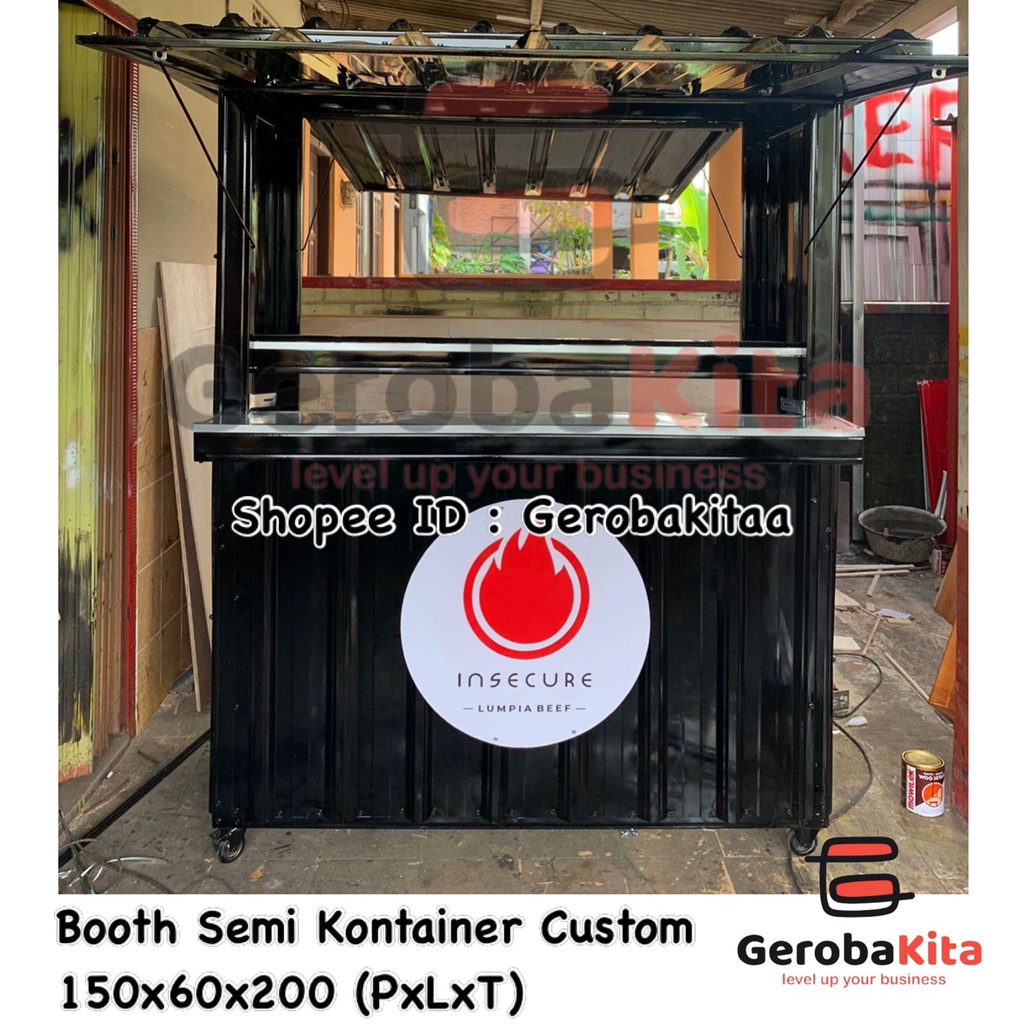 Jual booth semi kontainer meja susun/ gerobak kontainer meja susun ...