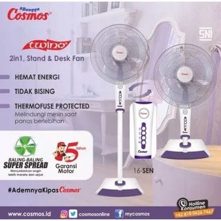 Jual Cosmos Kipas Angin Berdiri Stand Fan Cosmos Tipe 2 in1 Cosmos 16 ...