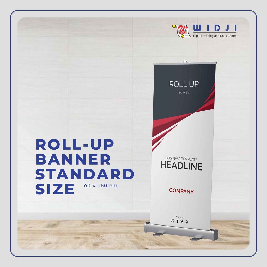 Jual Print / Cetak Roll-Up Banner Ukuran Standard 60X160 cm Bahan ...
