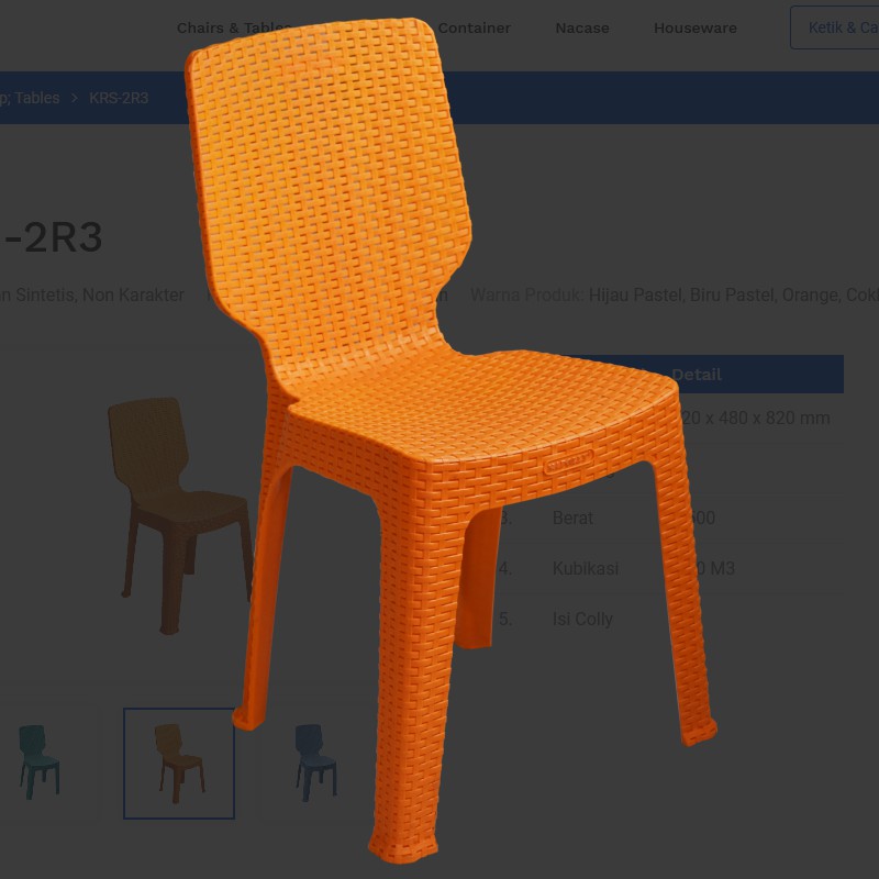 Jual KURSI MAKAN PLASTIK SINTETIS NAPOLLY KRS - 2R3 | Shopee Indonesia