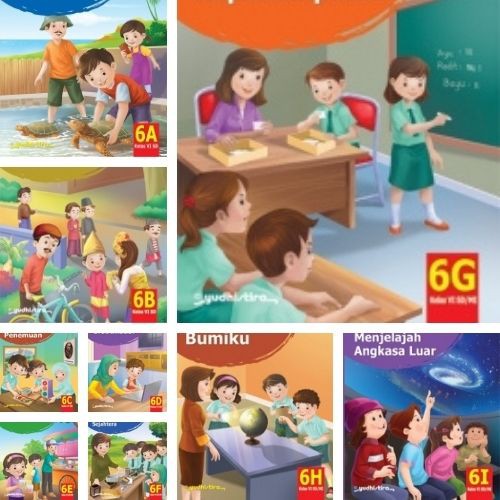 Jual BUKU TEKS TEMATIK TERPADU KELAS 6 - A B C D E F G H I - YUDHISTIRA | Shopee Indonesia