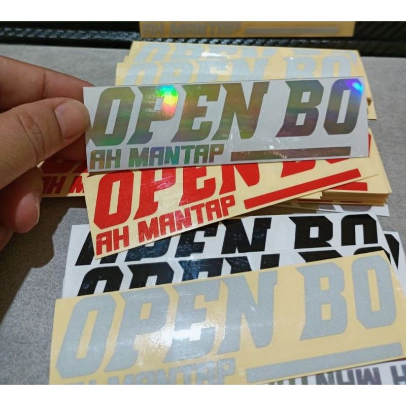 Jual STICKER OPEN BO AH MANTAP STICKER CUTTING | Shopee Indonesia