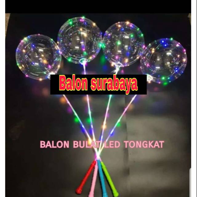 Jual Balon PVC, lampu led + tongkat (WAJIB ORDER BATERAI AA 3pcs ...