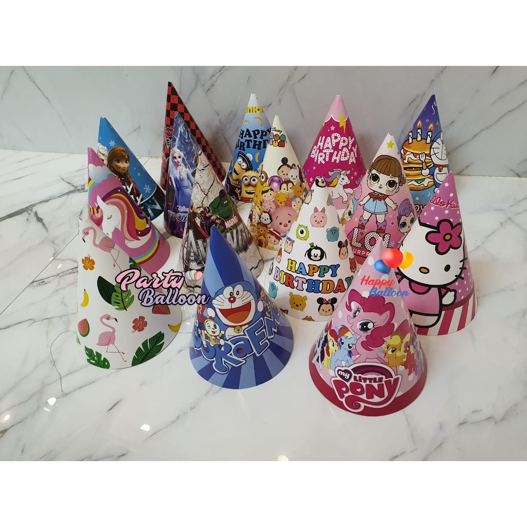 Jual Topi Ulang Tahun Kerucut / Topi Ultah Kerucut / Topi Ulang Tahun ...