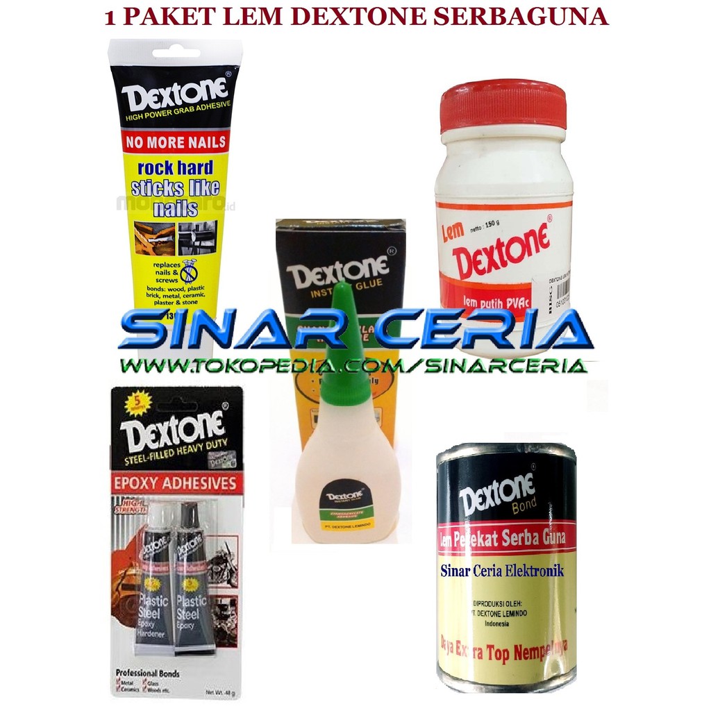 Jual PAKET LEM DEXTONE SERBAGUNA Keramik Kayu Besi Kertas Kuningan ...