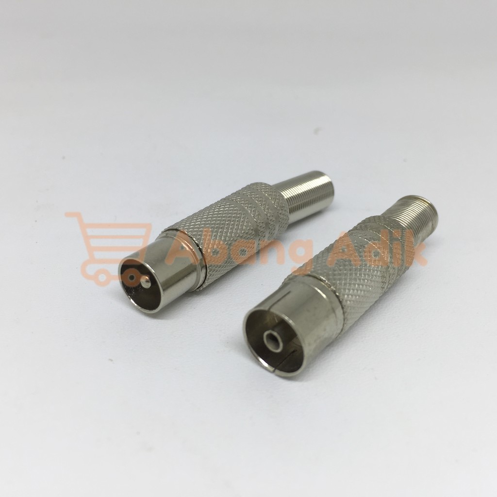 Jual jack/colokan/jeck antena besi tv televisi cow jantan male/cew ...