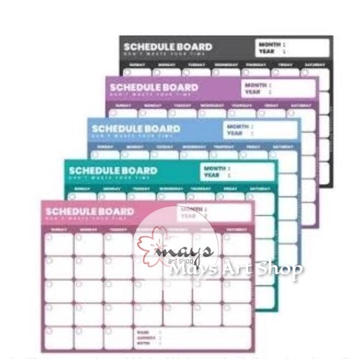 Jual [2 Sisi] Schedule Board Whiteboard Daily Monthly - Papan Tulis ...