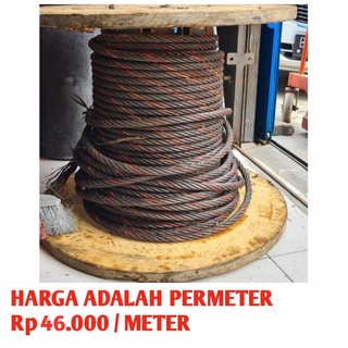 Jual KABEL SELING 20 MM / TALI SLING BAJA / KAWAT BAJA / WIRE ROPE 20MM ...