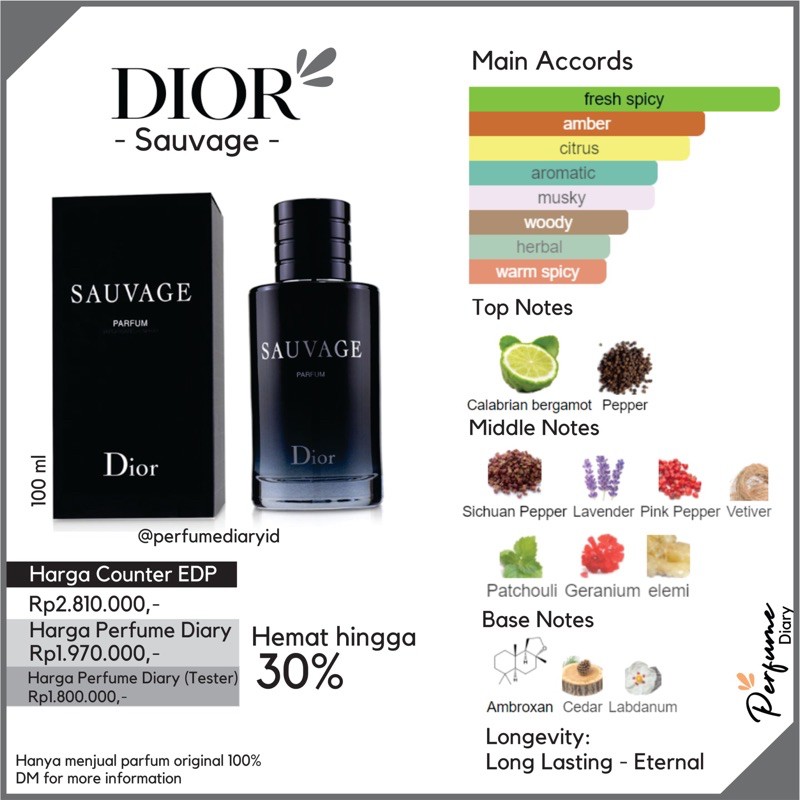 Jual Christian Dior - Sauvage EDP (100 ml) | Shopee Indonesia