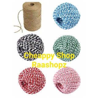 Jual 1meter Tali Merah Putih Benang hias Tali Rami Tali kotak hampers ...