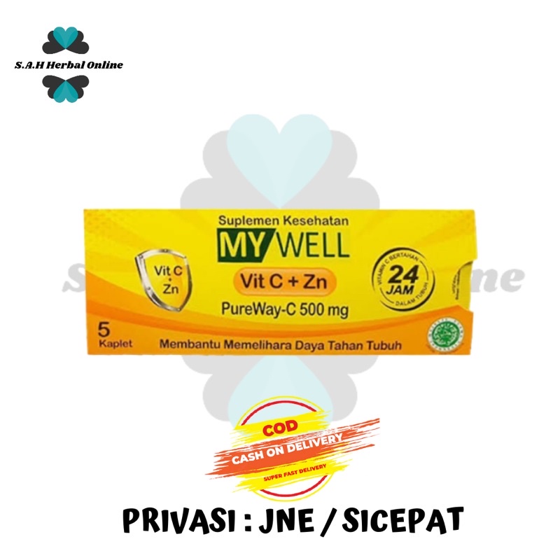 Jual My Well Vit C + Zinc 5 Kaplet | Shopee Indonesia