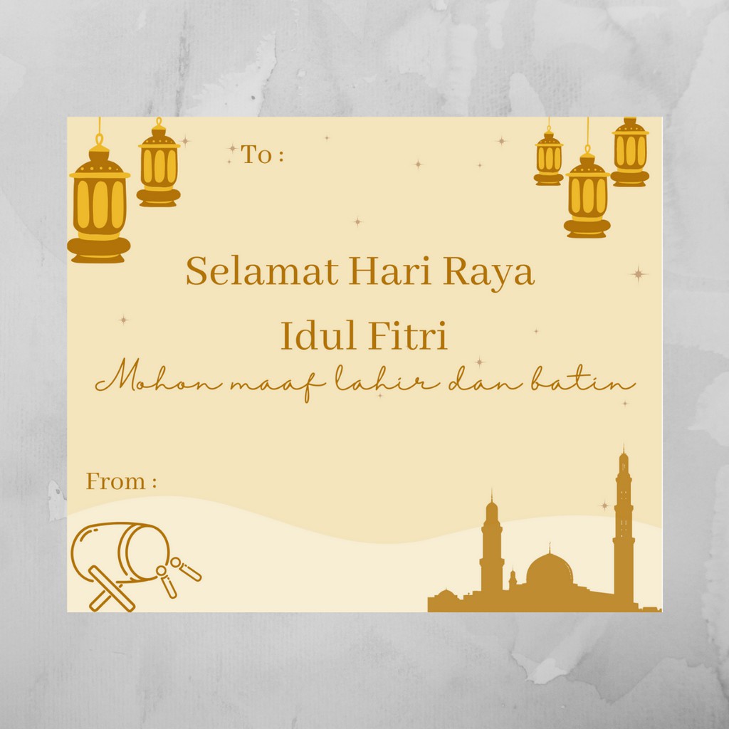 Jual Kartu Ucapan Greeting Card Hampers Kado Hadiah Lebaran Idul Fitri ...