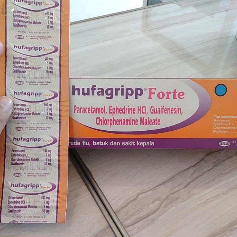 Jual HUFAGRIP FORTE/HUFAGRIP TABLET/OBAT FLU DAN BATUK DEWASA | Shopee ...