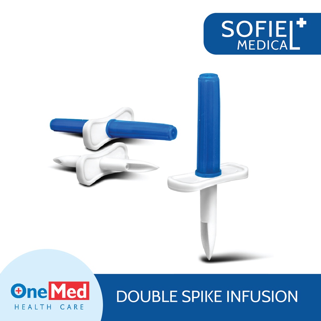 Jual Double Spike Infusion OneMed / Penusuk Cairan Infus Sekali Pakai ...