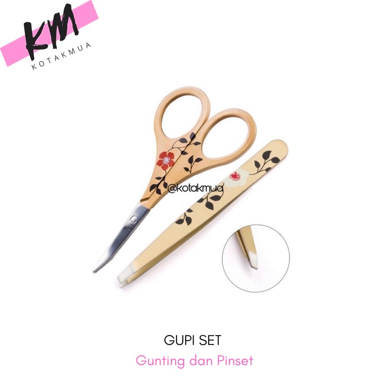 Jual GUPI SET / Gunting Mini / Pinset Alis dan Bulumata | Shopee Indonesia