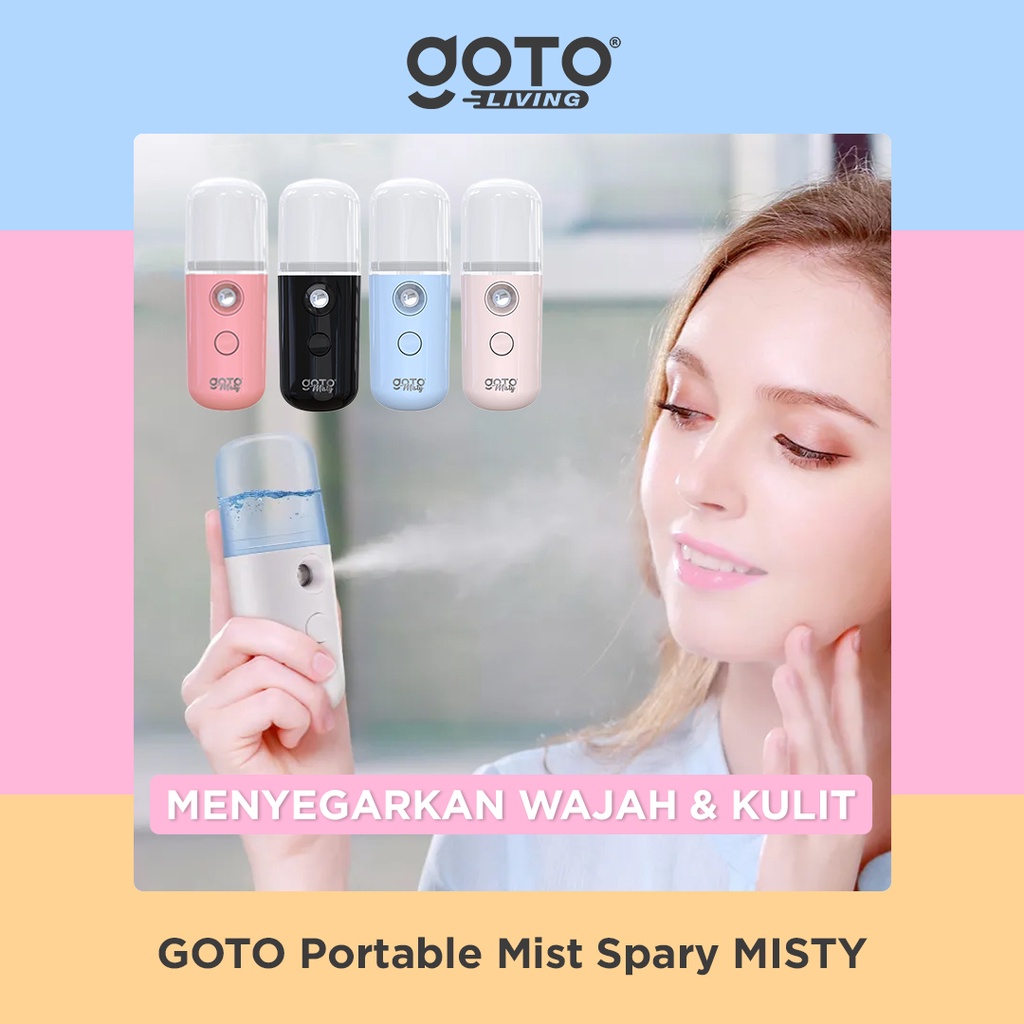 Jual Goto Misty Nano Spray Face Mist Sprayer Pelembab Wajah Mini Portable | Shopee Indonesia