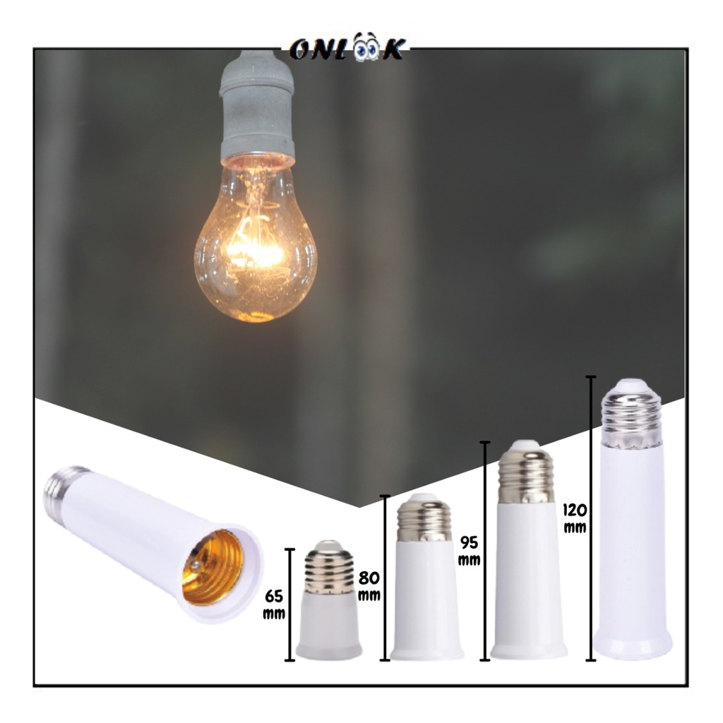 Jual Sambungan Fitting Lampu E27 Lamp Holder Adapter E27 To E27 Soket ...