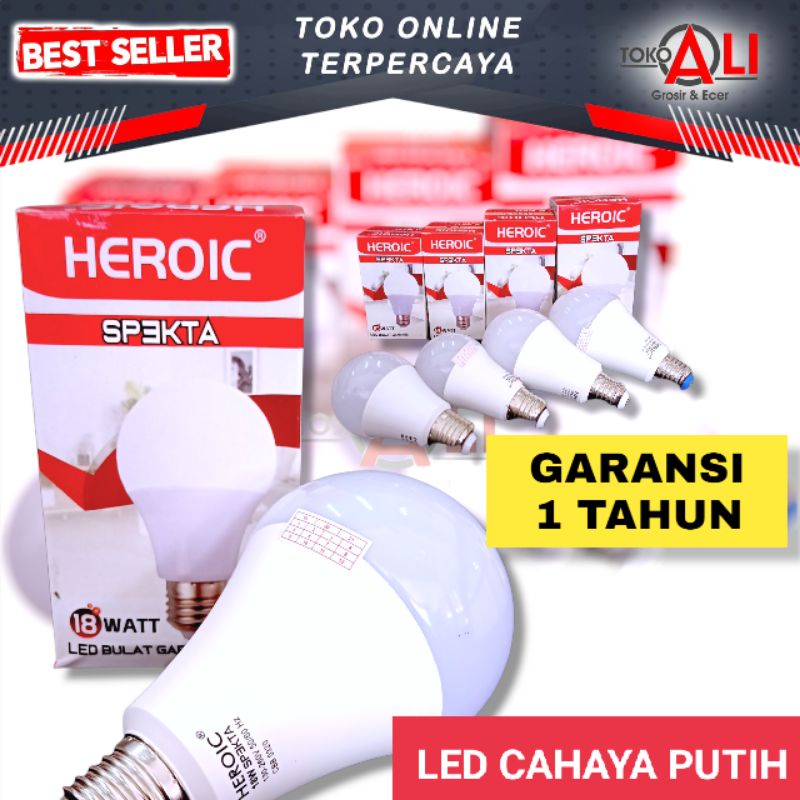 Jual Lampu Bohlam LED HEROIC SPEKTA super terang 3W 5W 8W 14W 16W 18W bolham Plafon Rumah ...