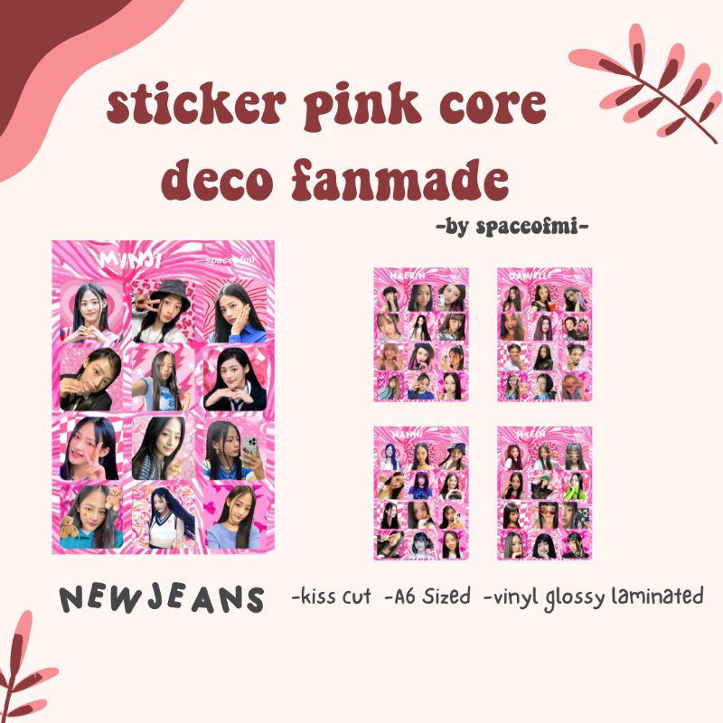 Jual sticker newjeans photo sticker pink core deco fanmade | sticker ...