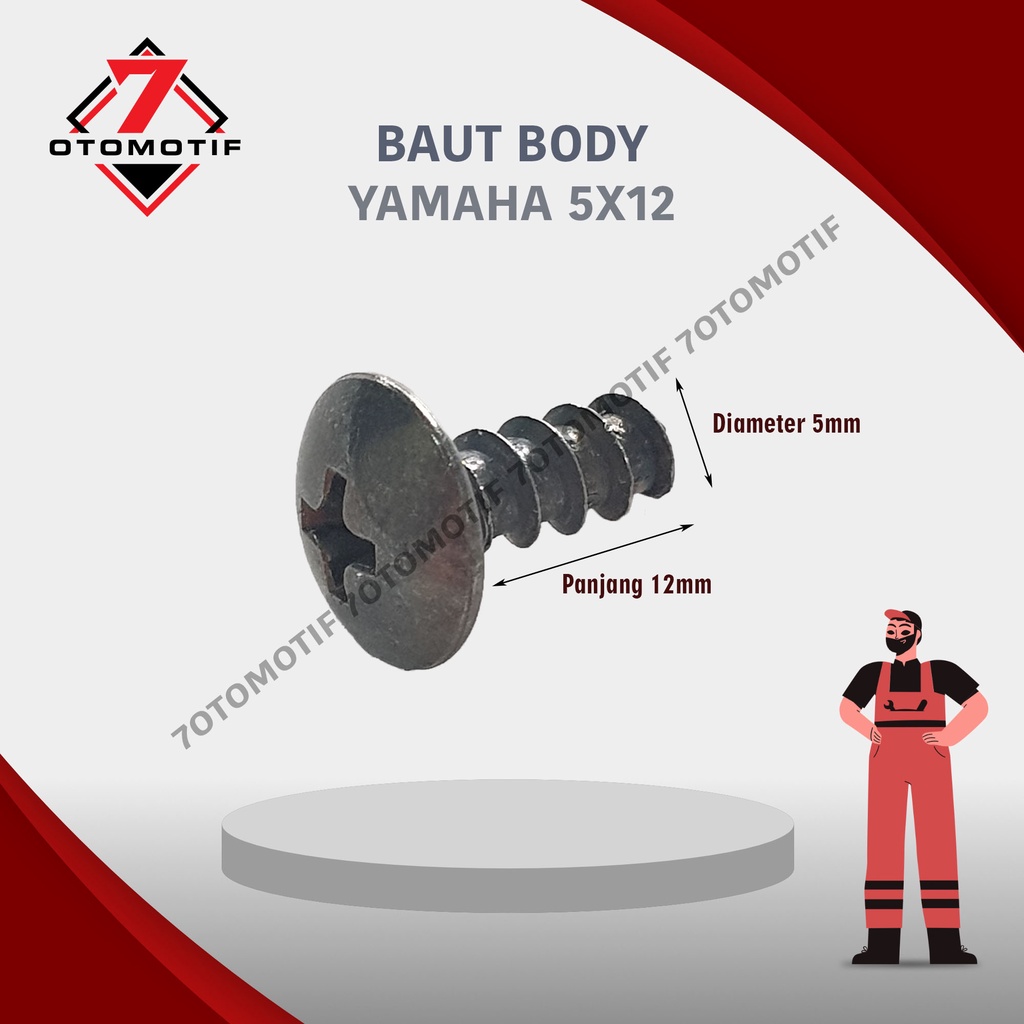 Jual Sekrup Baut Cacing Yamaha 5x12 | Shopee Indonesia