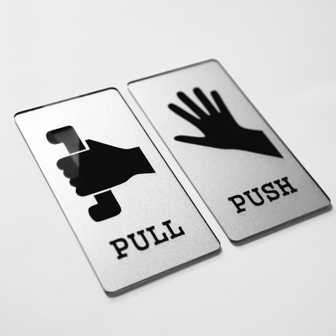Jual Sign Akrilik Pintu PUSH PULL BESAR - Signage Cafe / Restaurant ...