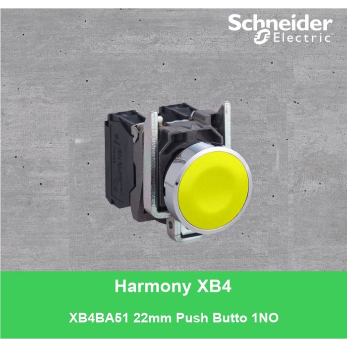 Jual Harmony XB4 PUSHBUTTON YELLOW Set ZB4BA5+ZB4BZ101 - XB4BA51 ...