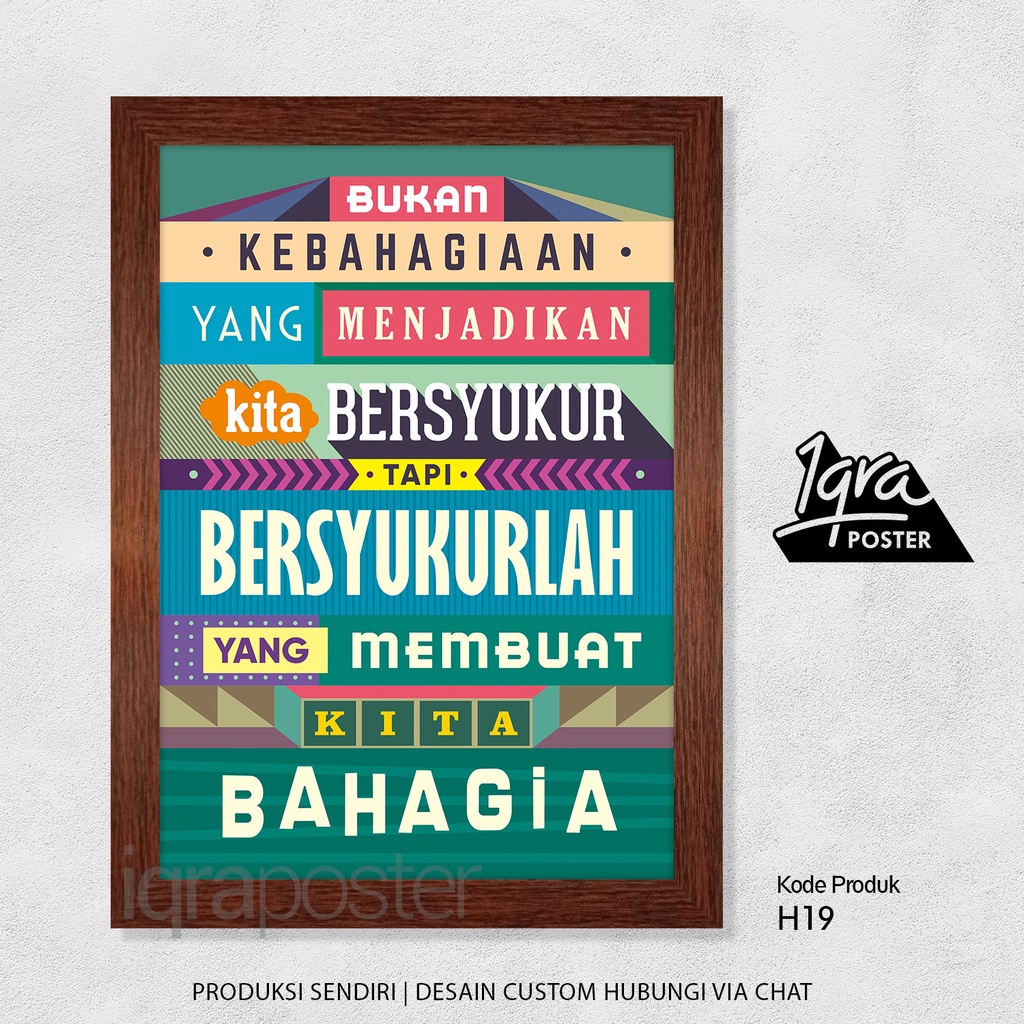 Jual Bukan Kebahagiaan yang Menjadikan Kita Bersyukur - Pajangan Hiasan ...