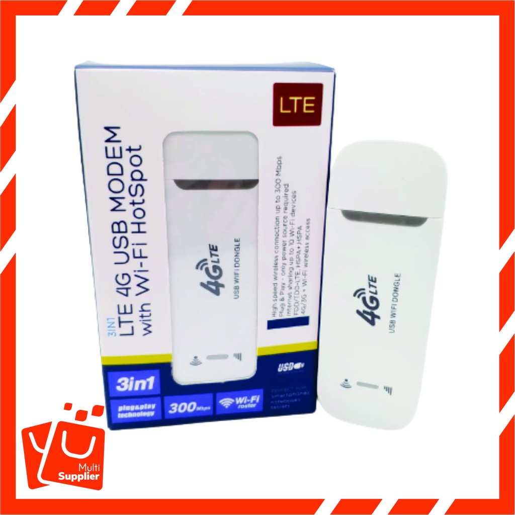 Jual MODEM WINGLE WIFI USB 4G 300Mbps Unlock Operator GSM | Shopee ...