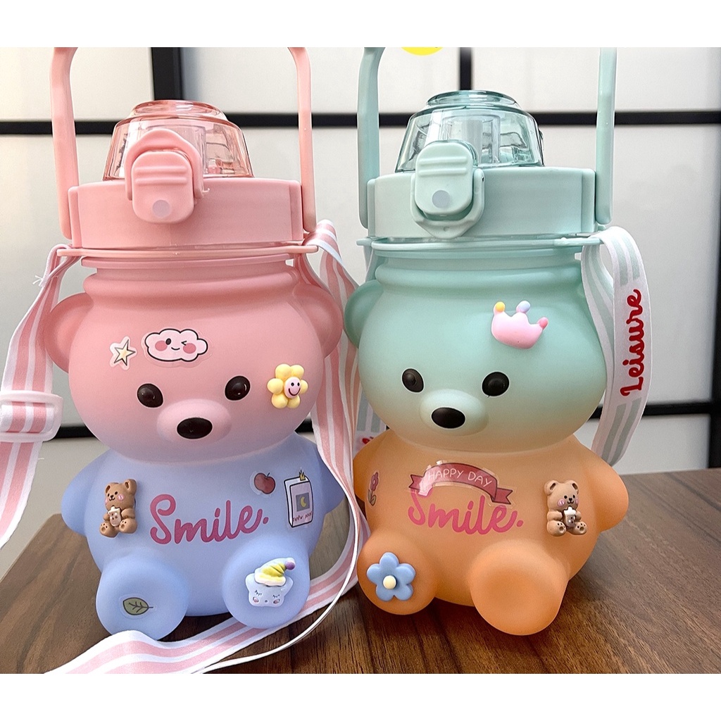 Jual Botol viral botol minum kekinian bentuk panda free sticker 2D/3D ...