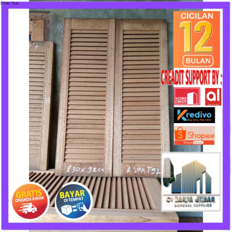 Jual Daun Jendela Klasik Krepyak Kayu Kalimantan Non Jati - 30x92 cm ...