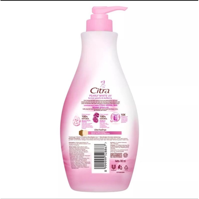 Jual Citra Pearly White body lotion 380ml | Shopee Indonesia