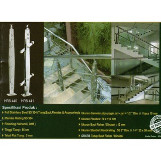 Jual Tiang Railing Stainless 304 Kaca Glass Railing Stainless Steel ...