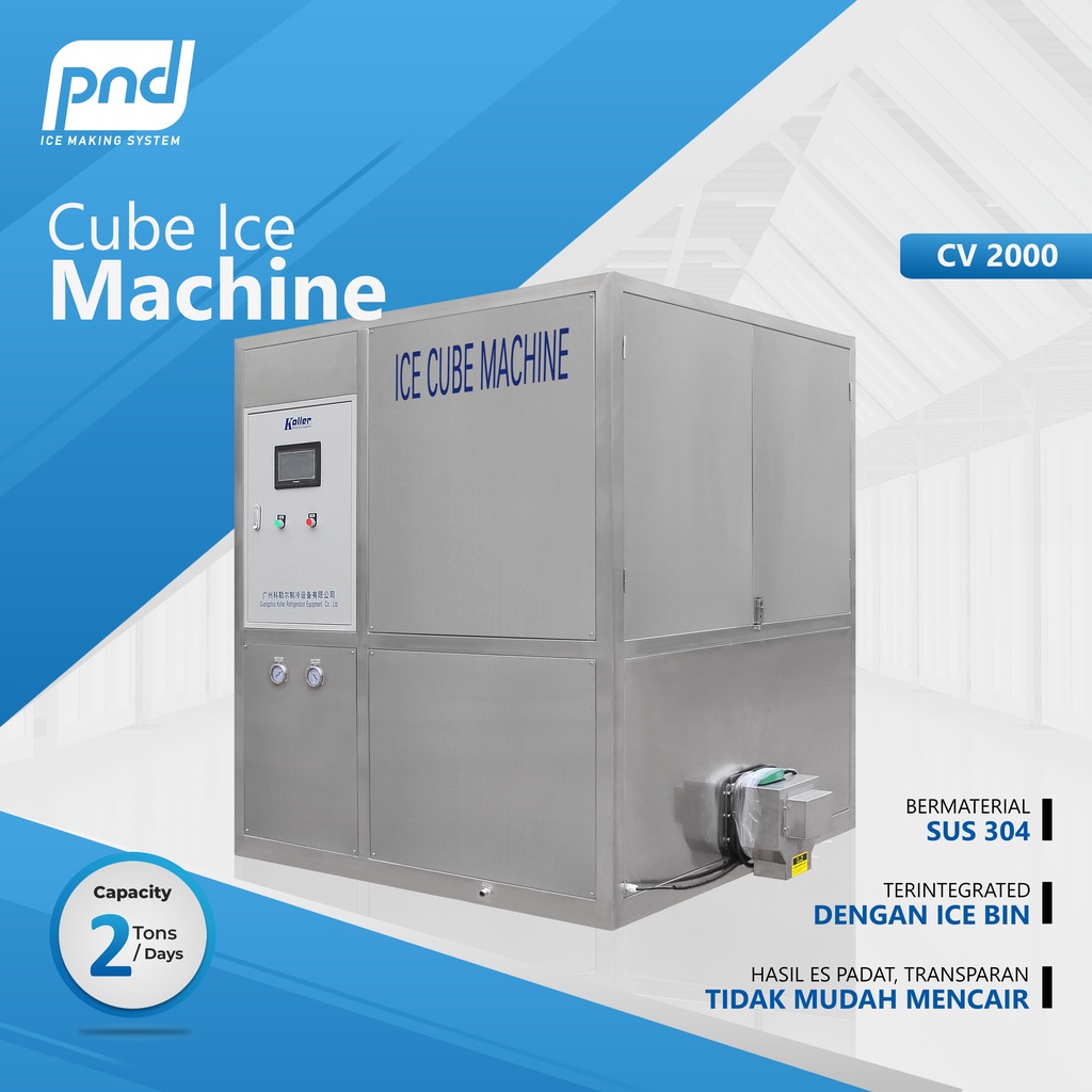 Jual Mesin Pembuat Es Batu Cube | Ice Cube Machine | Kapasitas 2 Ton ...