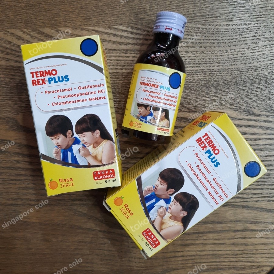Jual Obat Flu Batuk Pilek Demam Turun Panas Anak TERMOREX PLUS Kuning ...