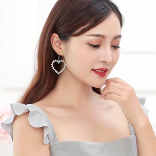 Jual ANTING LOVE MUTIARA ELEGAN MEWAH ANTING FASHION ALA KOREA ANTING ...