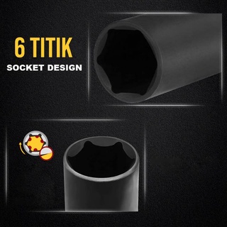 Jual Mata Kunci Shock Impact Panjang 1/2" PROFESSIONAL TOOLS 1/2" Drive Impact Socket Kokoh dan ...