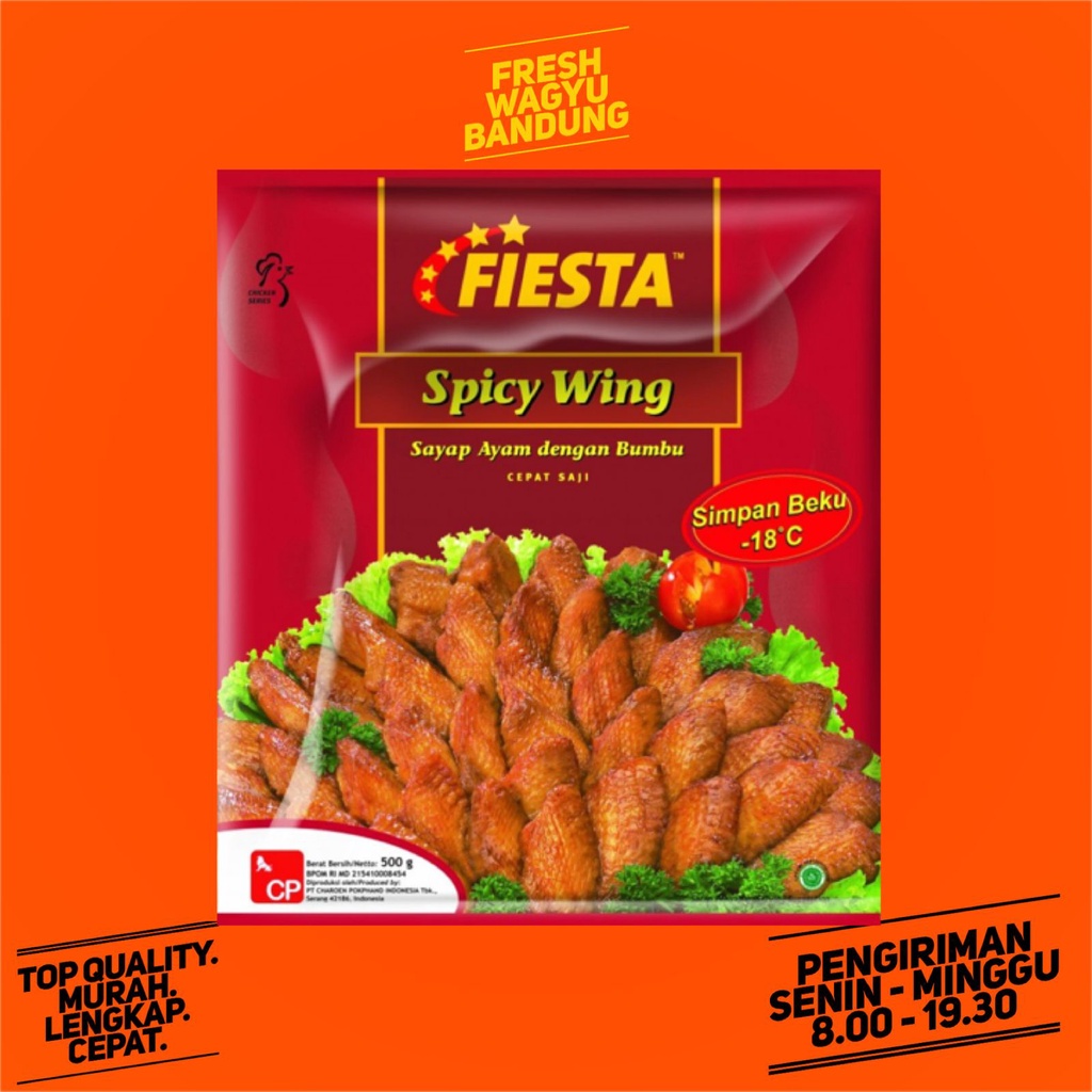 Jual FIESTA SPICY WING CHICKEN PREMIUM Sayap Ayam Goreng 500g | Shopee ...