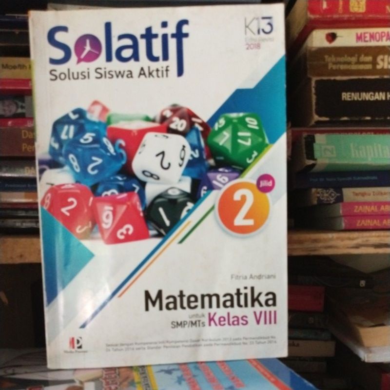 Jual buku solatif matematika kelas VIII/8/2 smp masmedia revisi ...