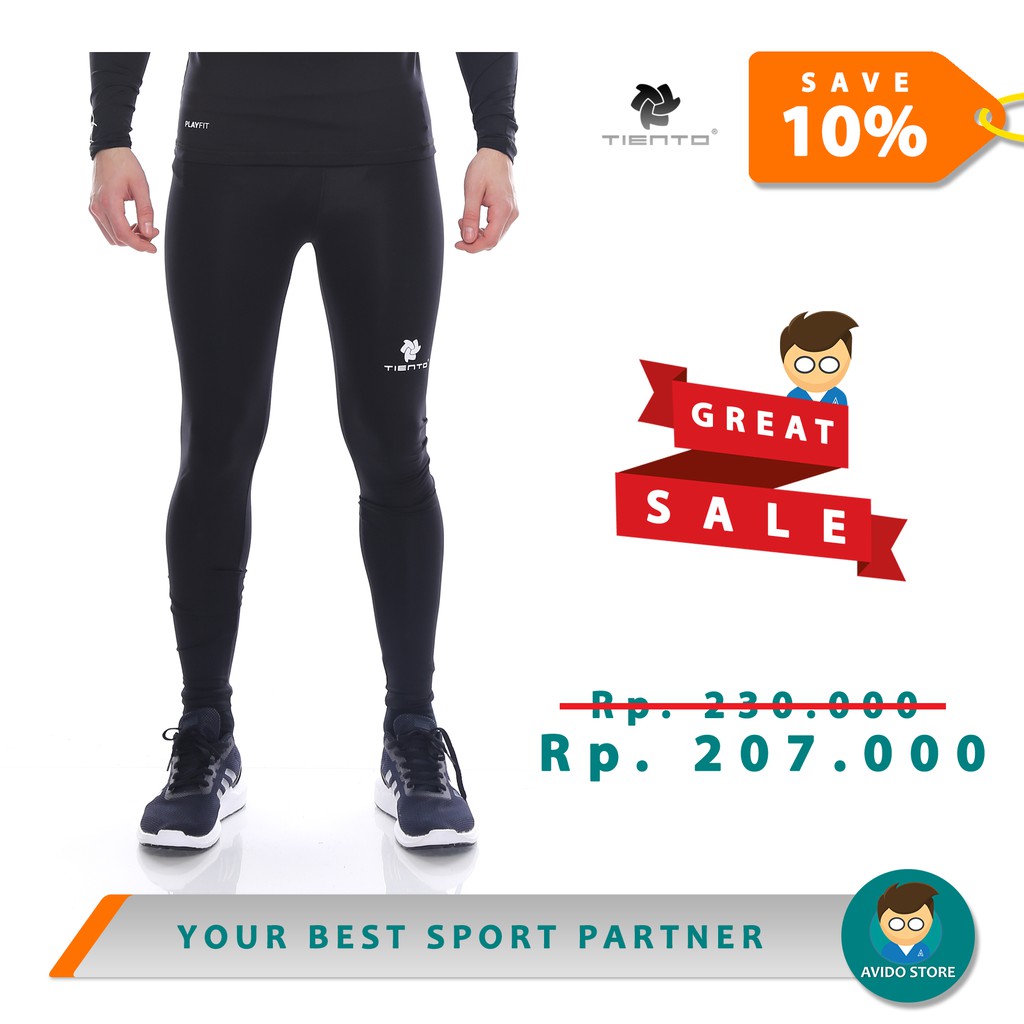 Tiento Baselayer Celana Olahraga Pria Legging Sport Leging Lejing Long ...