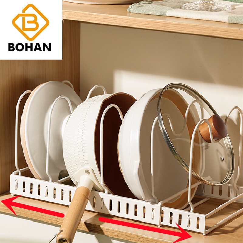 Jual Bisa Diregangkan Rak 7 SekatanTutup Panci Rak Dapur Stainless ...