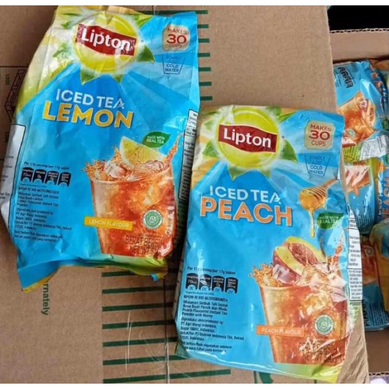 Jual LIPTON ICED TEA LEMON DAN PEACH 510 gr Indonesia|Shopee Indonesia