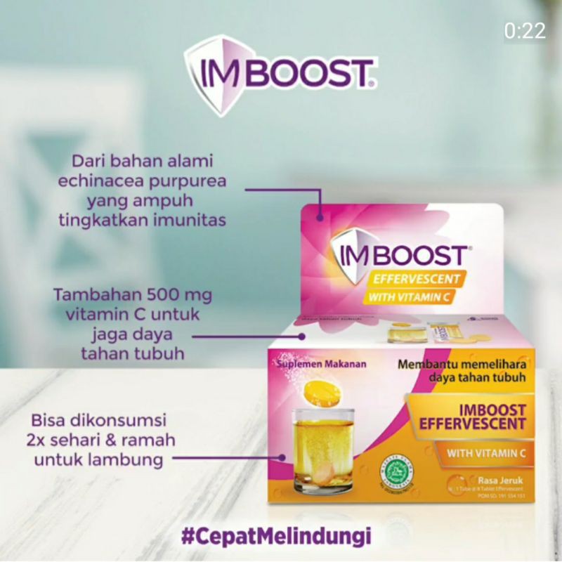 Jual Imboost Effervescent With Vitamin C (Rasa Jeruk) - 10 strip @ 2 ...
