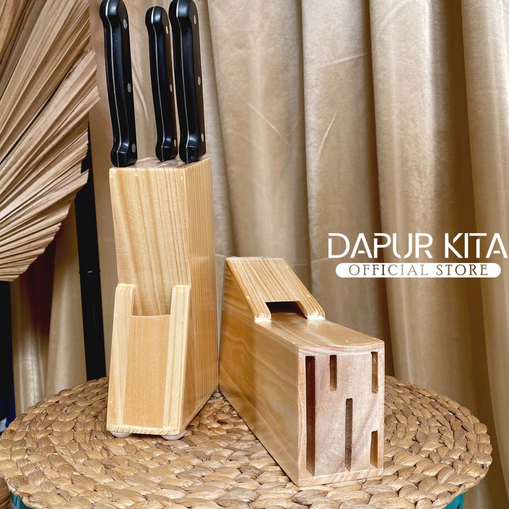 Jual Tempat Pisau dan Gunting Bahan Kayu Pinus Dengan Finishing ...