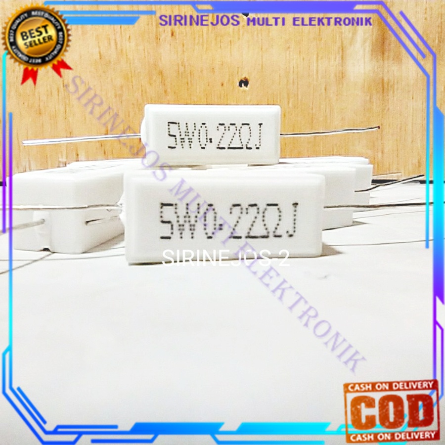 Jual RESISTOR KAPUR 5 WATT 0.22 Ohm (1 pcs) | Shopee Indonesia