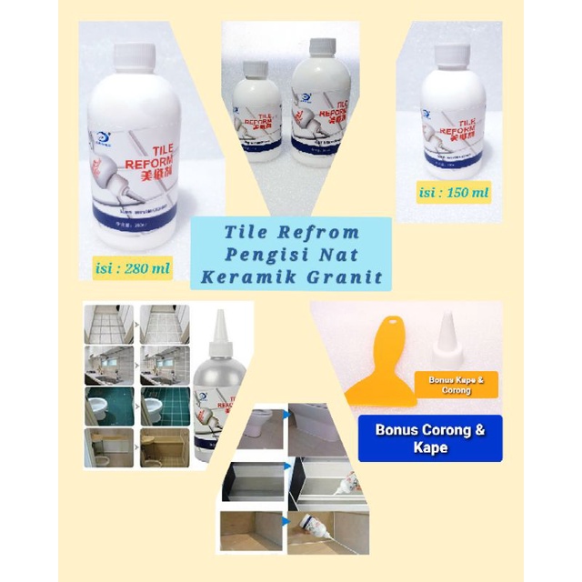 Jual Tile Reform Waterproof Pengisi Celah Keramik Anti Jamur 150 ml ...