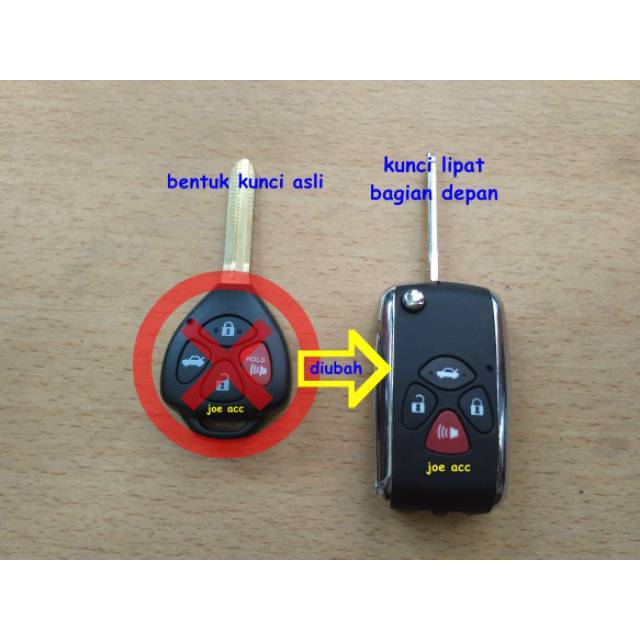 Jual Casing Kunci Lipat Flipkey Toyota Camry Yaris Vios Innova Fortuner ...