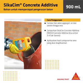 Jual Sikacim Concrete Additive Obat Cor Beton Cairan Pengeras Beton 900 ML | Shopee Indonesia