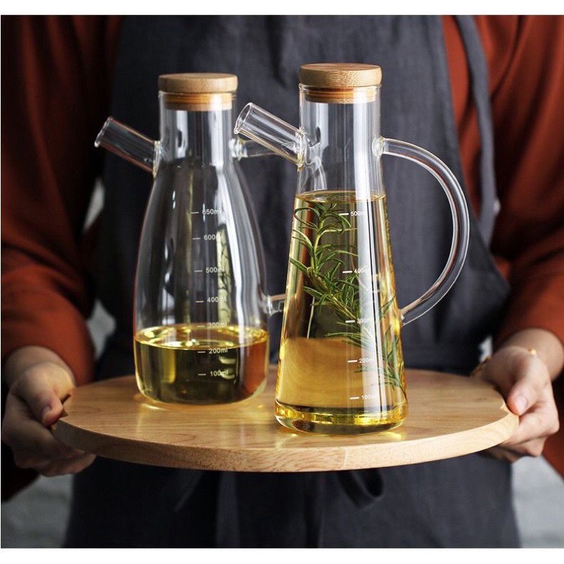 Jual Botol Kaca Minyak goreng / botol kecap / tutup bambu botol saos ...