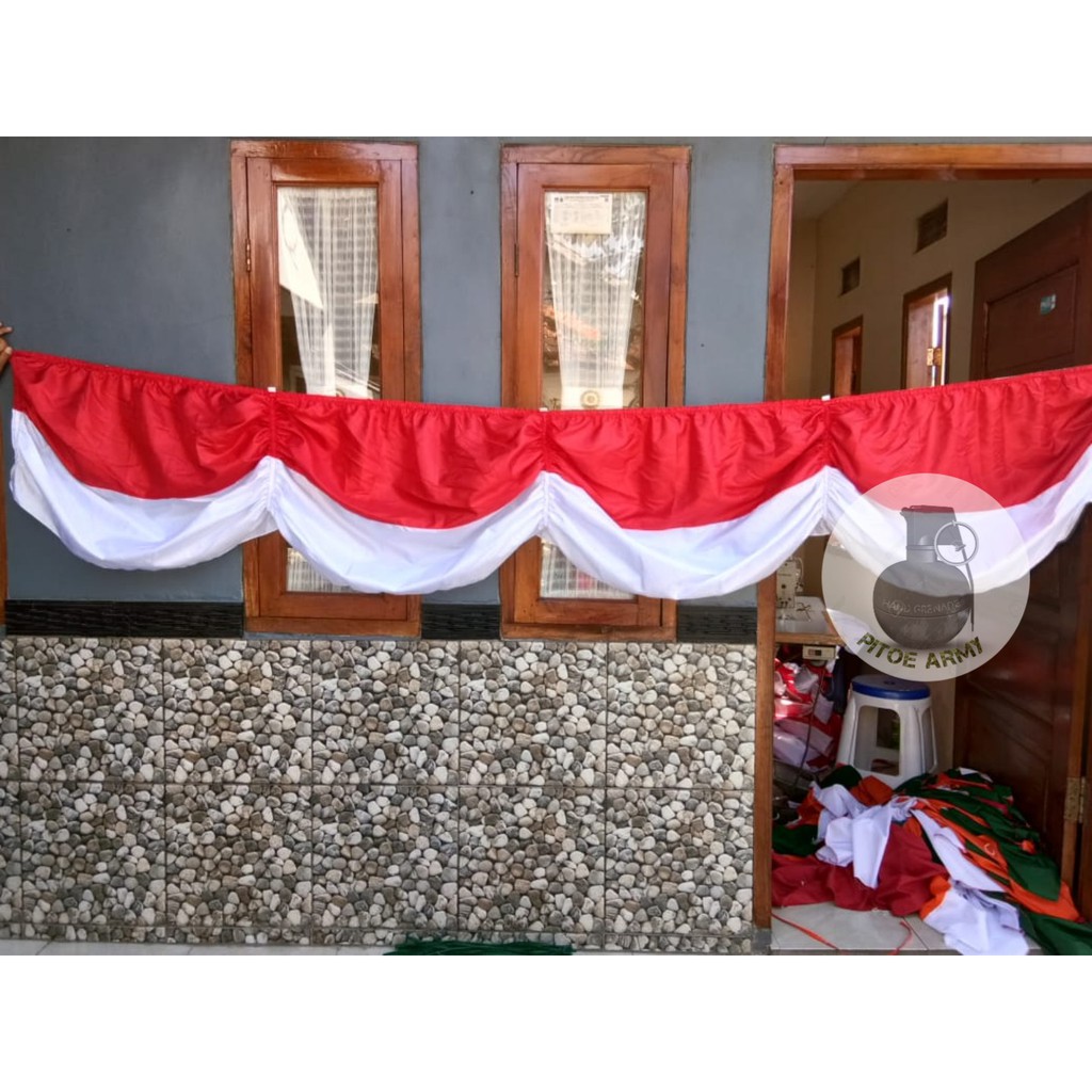 Jual Umbul Umbul Merah Putih - Bendera Merah Putih - Bendera Dinding Gelombang Merah Putih ...
