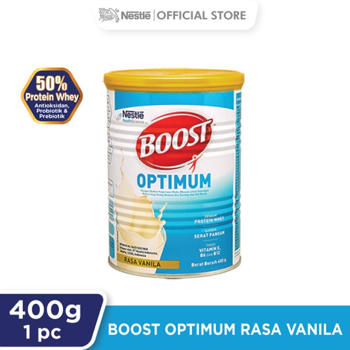 Jual NESTLE BOOST Optimum Susu Nutrisi Vanila Dewasa dan Lansia Kaleng ...